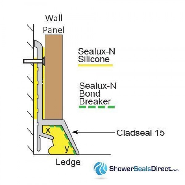 Cladseal 15 Trims for use on PVC Bathroom Wall Panels